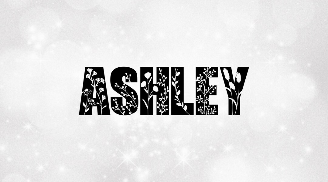 People Clipart: Bold Black Name "ashley" With Many Different Beautiful ...