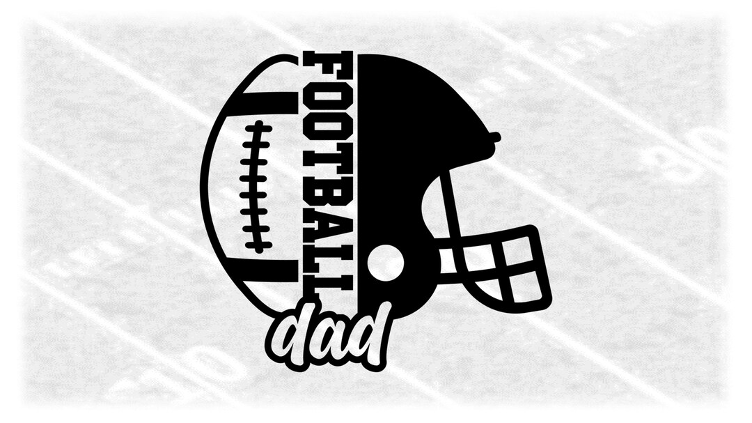 Sports Clipart: Black Half Football and Helmet Split Name Frame With ...