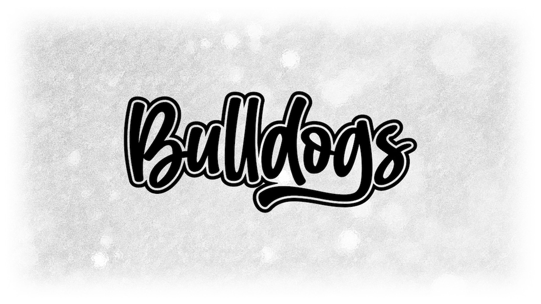 Sports Clipart: Black Bold "bulldogs" Team Name in Fun Script Style ...
