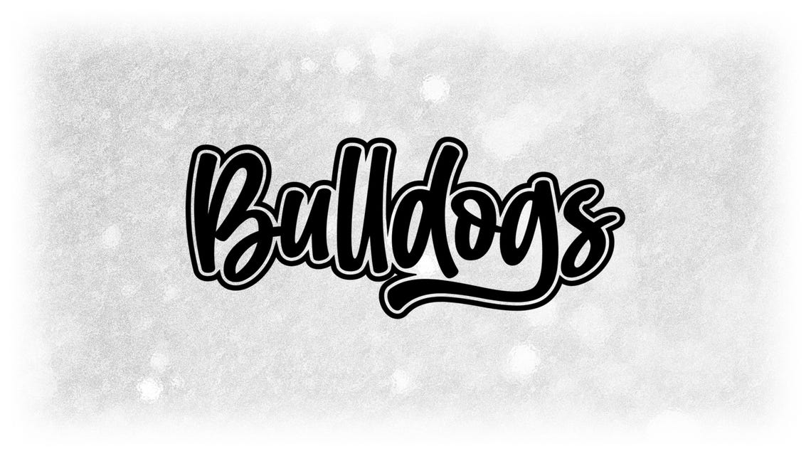 Sports Clipart: Black Bold "bulldogs" Team Name in Fun Script Style ...
