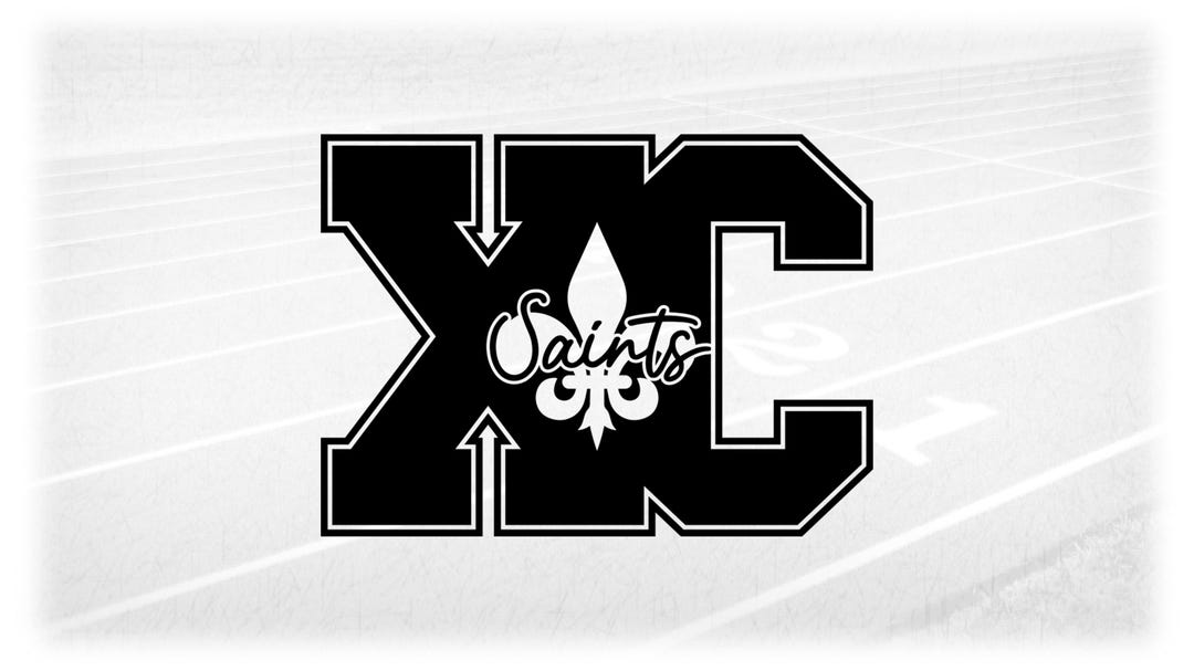Sports Clipart: Black Varsity Letters "xc" for Cross Country With Fleur ...