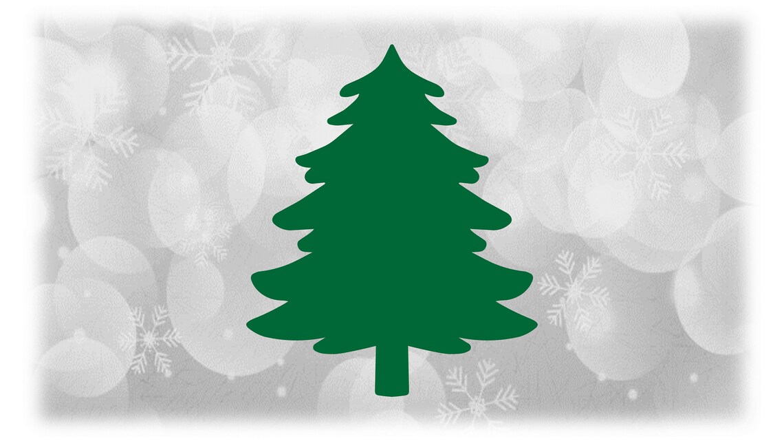 Holiday Clipart: Green Solid Fancy Wispy Evergreen / Pine Tree - Etsy