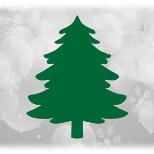 Holiday Clipart: Green Solid Fancy Wispy Evergreen / Pine Tree - Etsy