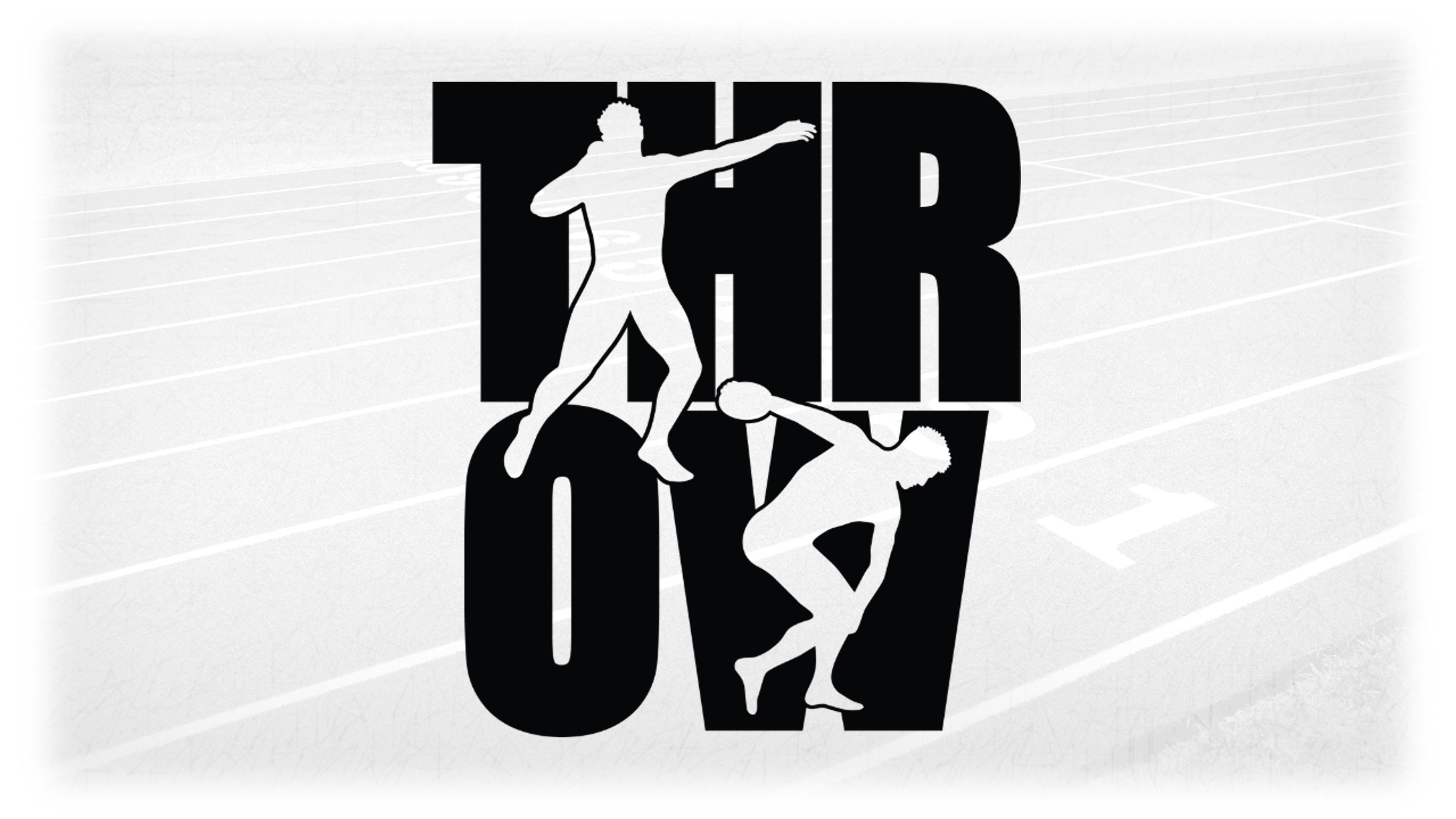 Sports Clipart: Track & Field Black Word "throw" With Male Discus and ...