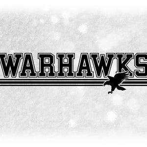 Sports Clipart: Black Bold warhawks Team Name in Varsity Style Above ...