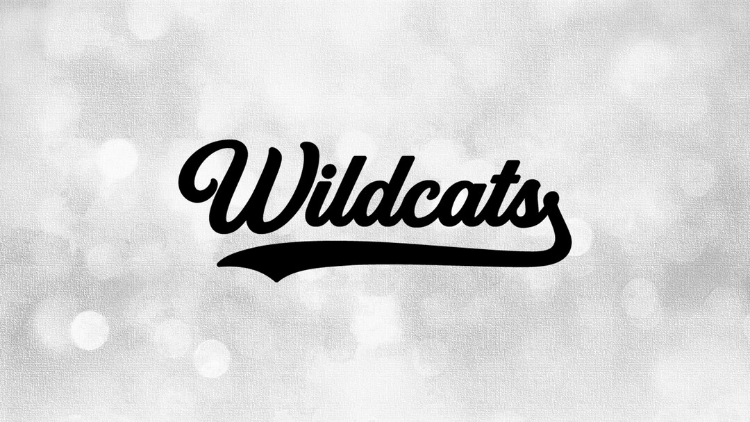 Sports Clipart: Black "wildcats" Team Name in Fancy Script Style With ...