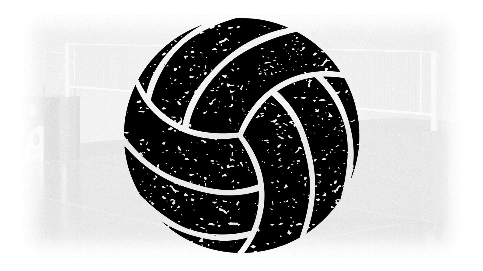 Sports Clipart: Round Black Distressed or Grunge Volleyball - Etsy