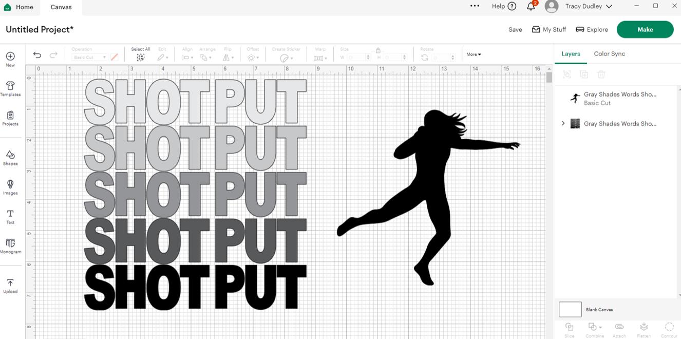 Sports Clipart: Track & Field - Gray Shaded Words "shot Put" With Black ...