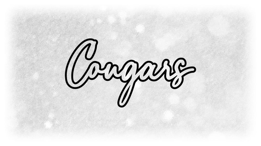 Sports Clipart: Script Cursive Style "cougars" Team Mascot Name Cutout ...