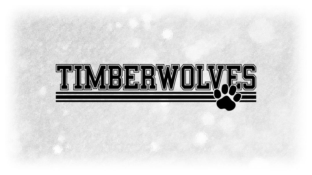 Sports Clipart: Black "timberwolves" Team Mascot Name in Varsity Style ...