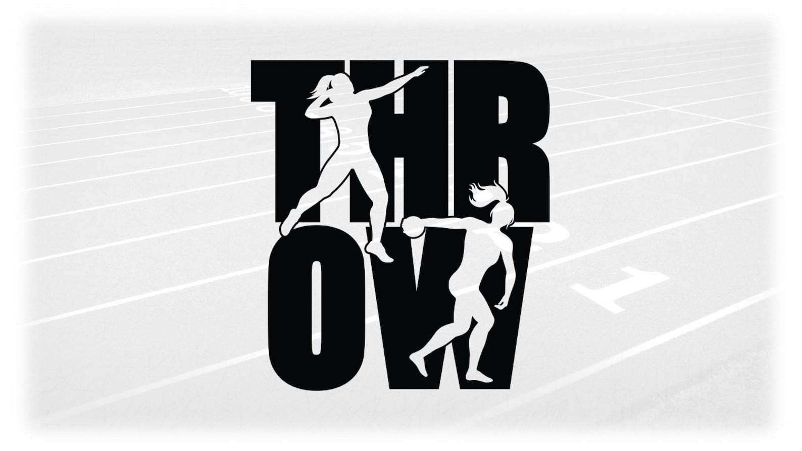 Sports Clipart: Track & Field Black Word "throw" With Female Discus and ...