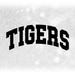 Sports Clipart: Black Arched "tigers" Team Name in Bold Collegiate ...