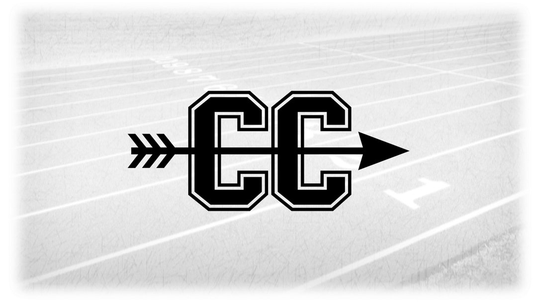 Sports Clipart: Thick Bold Black Letters "cc" Standing for Cross ...