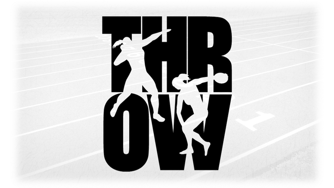Sports Clipart: Track & Field Black Word throw W/ Female Discus and ...