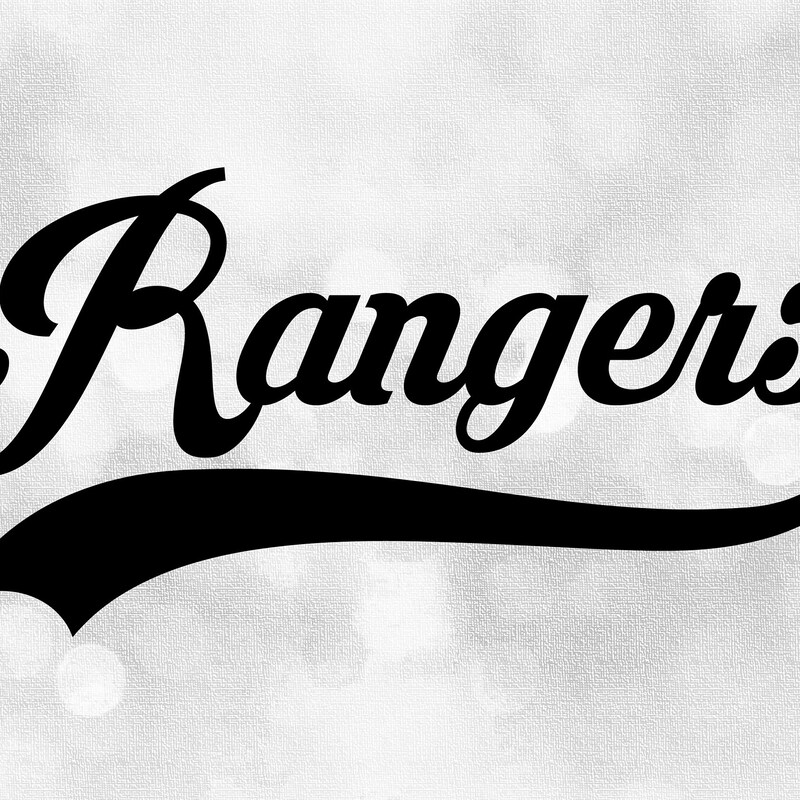 Texas Rangers Font Png - Etsy