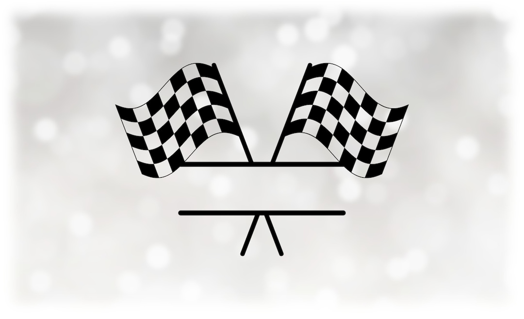 Car/automotive Clipart: Split Black Checkered Racing Flags for Track ...