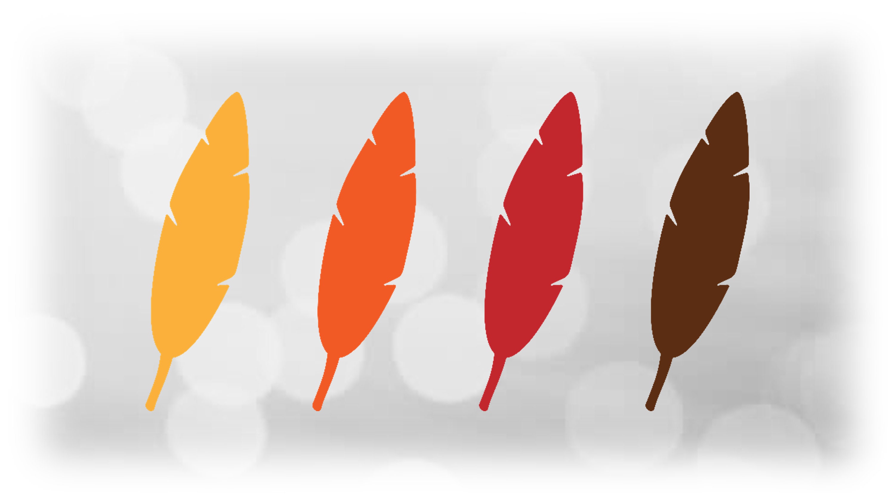 Turkey Feather Outline Clipart Image