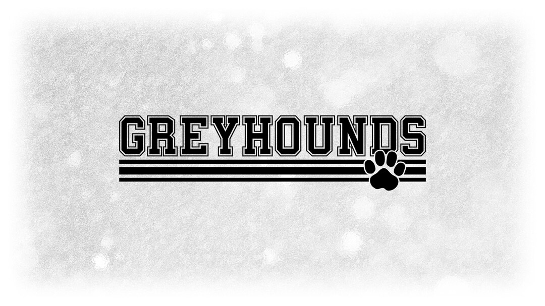 Sports Clipart: Black Bold "greyhounds" Team Name in Varsity Style ...