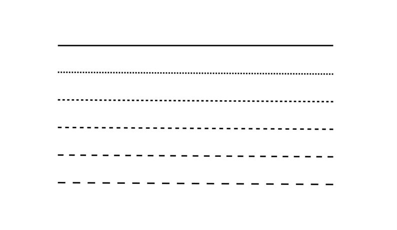 Shape Clipart: 6 Different Styles of Horizontal Lines in Black W ...