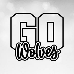 Sports Clipart: Black Bold Varsity Outline Word "go" With Script Team ...
