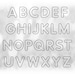 Word Clipart: Black Tubular Alphabet Letter Outline Templates Grouped ...