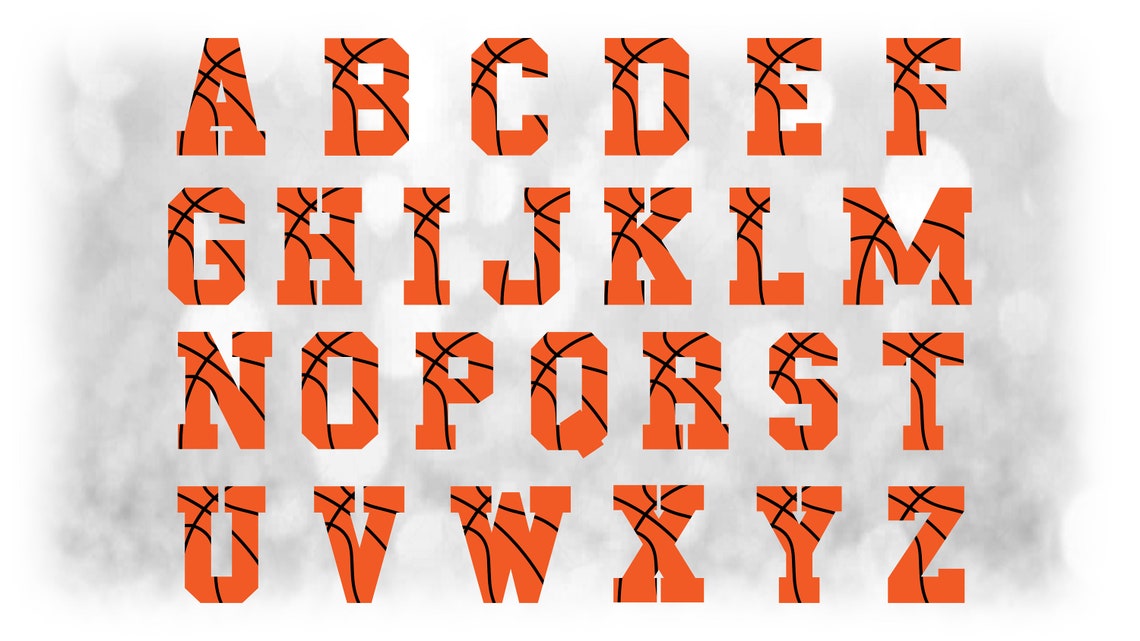 Sports Clipart: Basketball Layered Alphabet Letters on ONE - Etsy