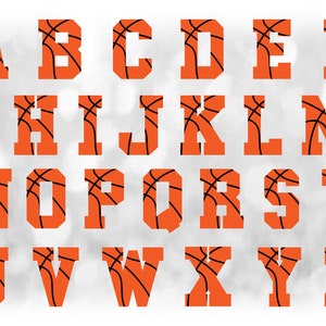 Sports Clipart: Basketball Layered Alphabet Letters on ONE | Etsy