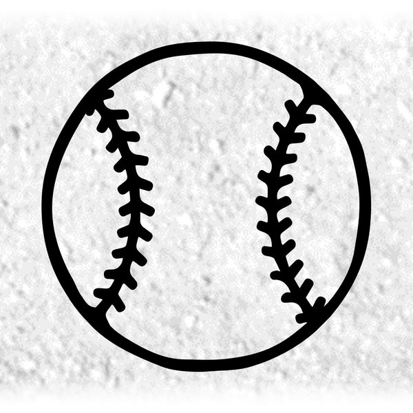 Softball Outline Svg - Etsy