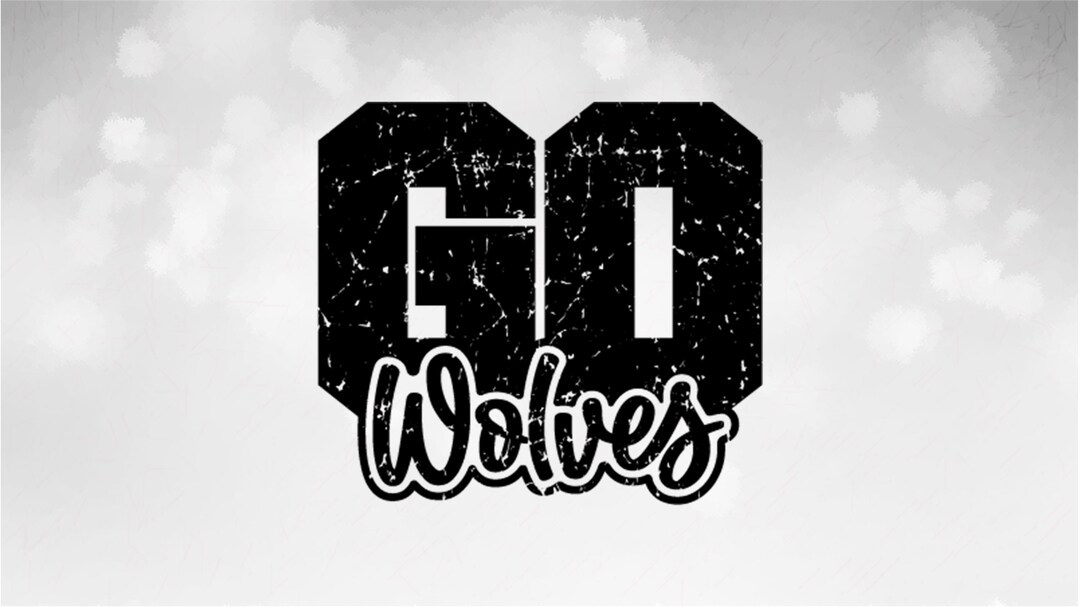 Sports Clipart: Black Distressed Varsity Solid Word "go" With Script ...