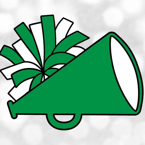 Green White Cheer Pom Poms - Etsy