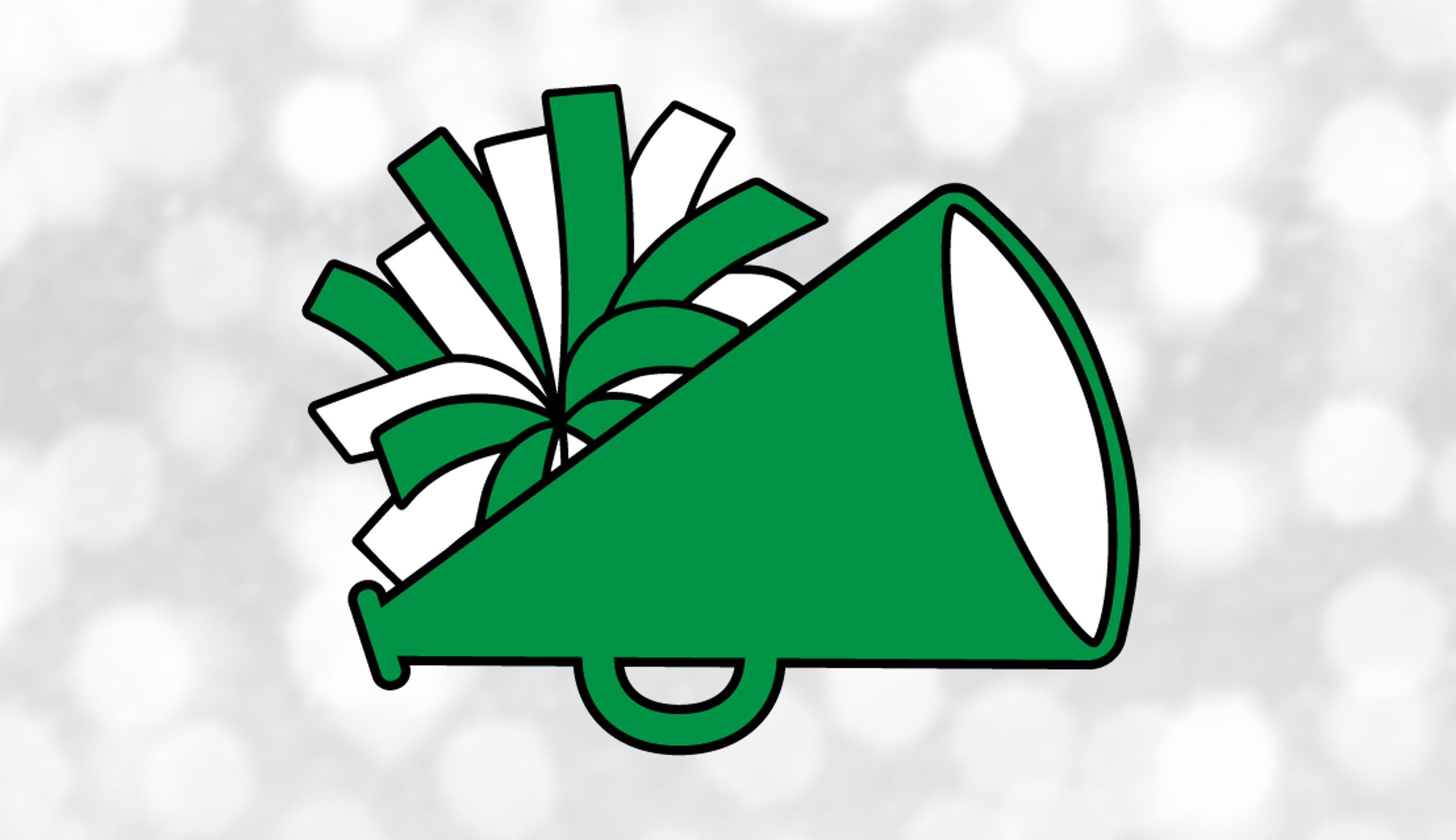 Cheerleading Megaphone Clipart Green