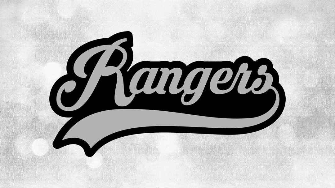 Sports Clipart: "rangers" Team Name in Fancy Type With Baseball Style ...