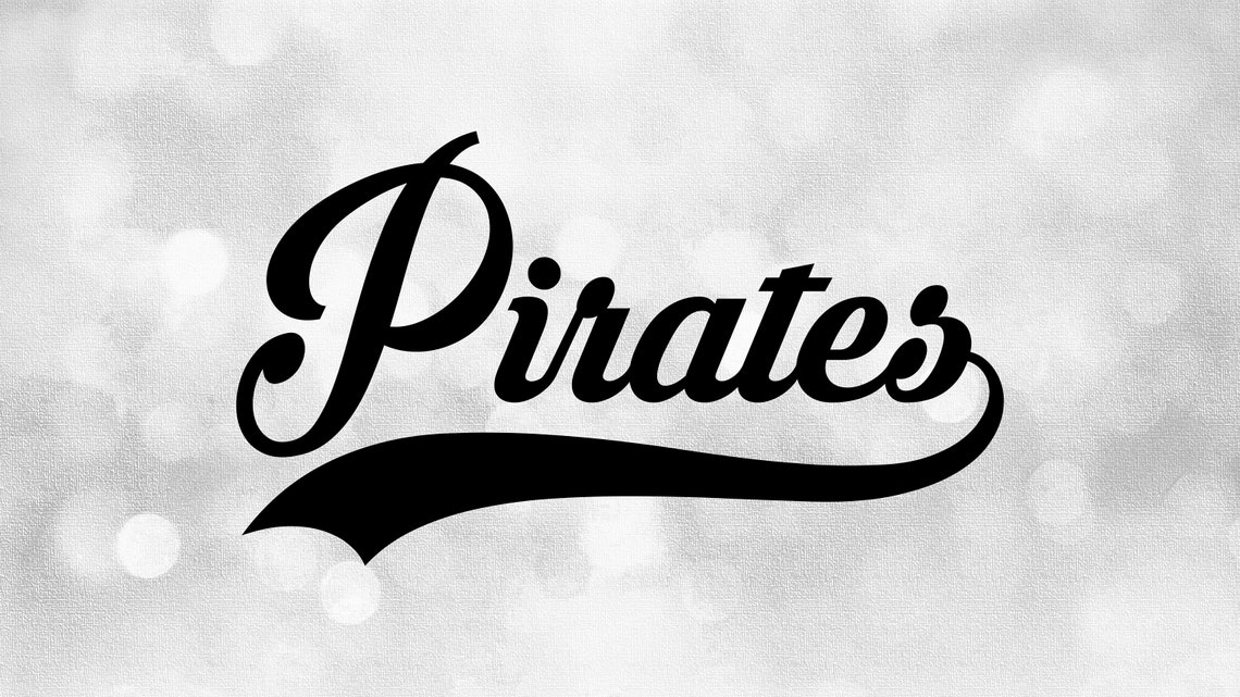 Sports Clipart: Black pirates Team Name in - Etsy