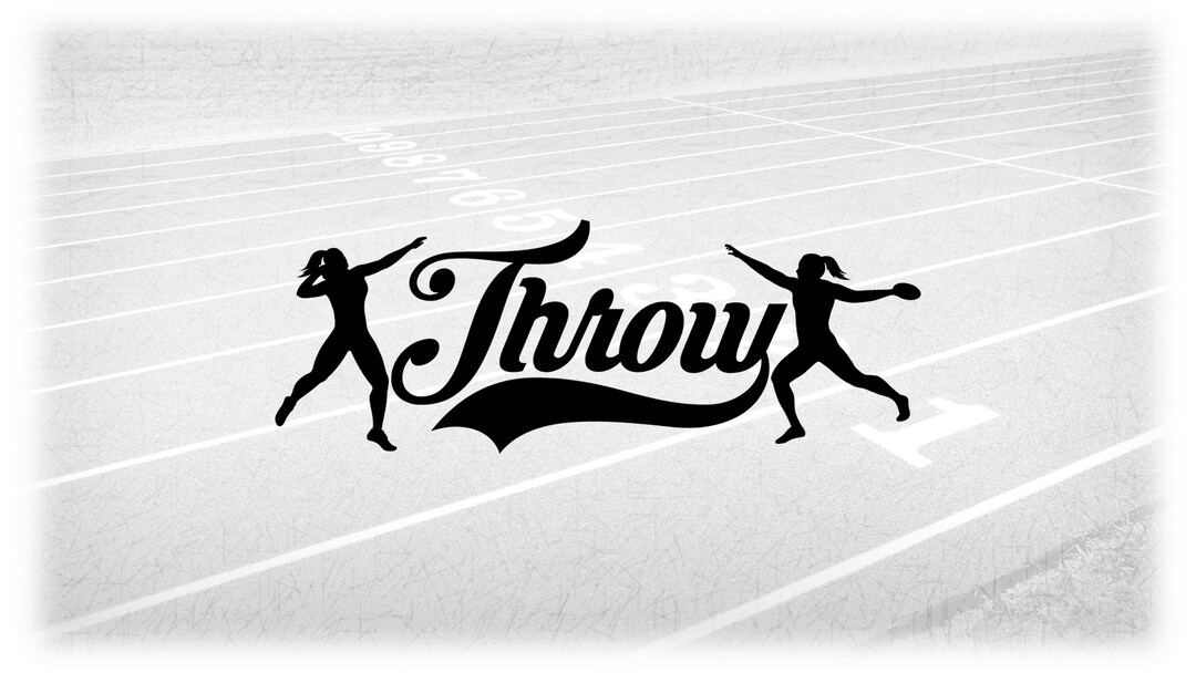 Sports Clipart: Black Word throw in Baseball Style With Female Track ...