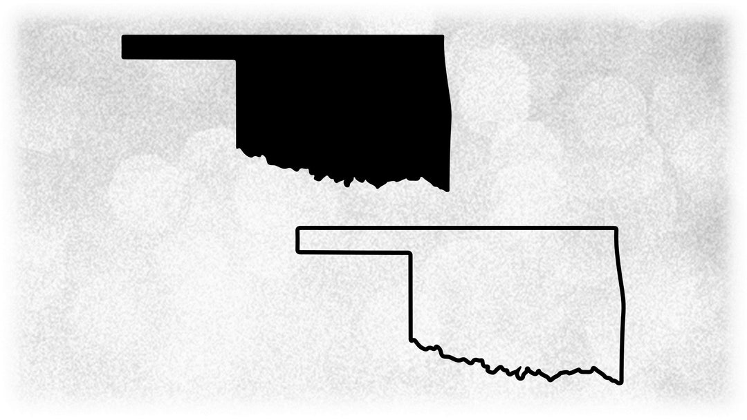 Geography Clipart: Solid Silhouette and Simple Outline of the State of ...