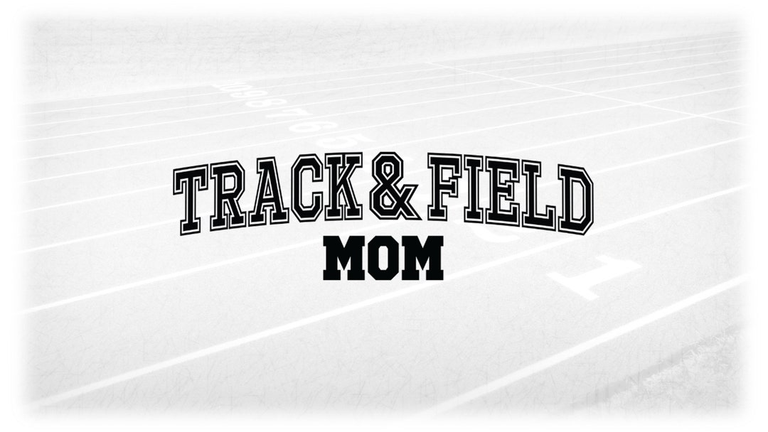 Sports Clipart: Black Arch Word "track & Field" in Varsity Outliand Ne ...