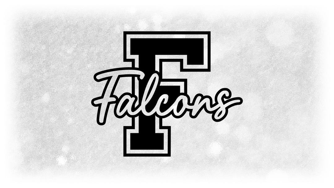 Sports Clipart: Black Script "falcons" Team Name Cutout of Large ...