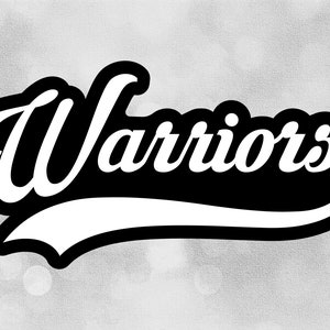 Sports Clipart: "warriors" Team Name in Baseball Type Lettering With ...