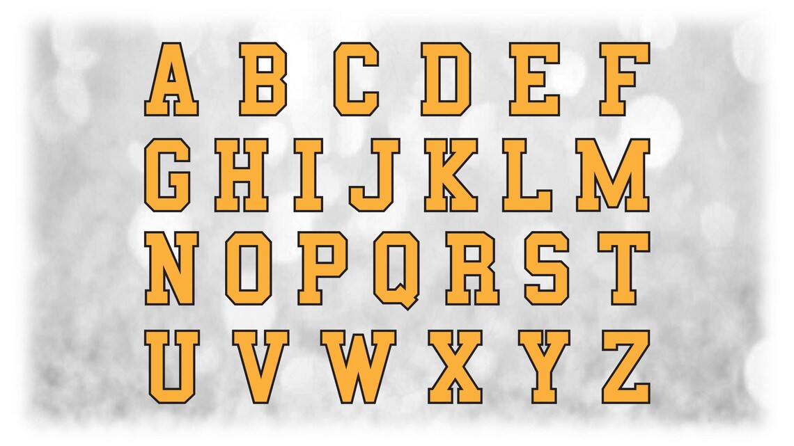 Sports Clipart: Alphabet Letter Templates Grouped on Single - Etsy
