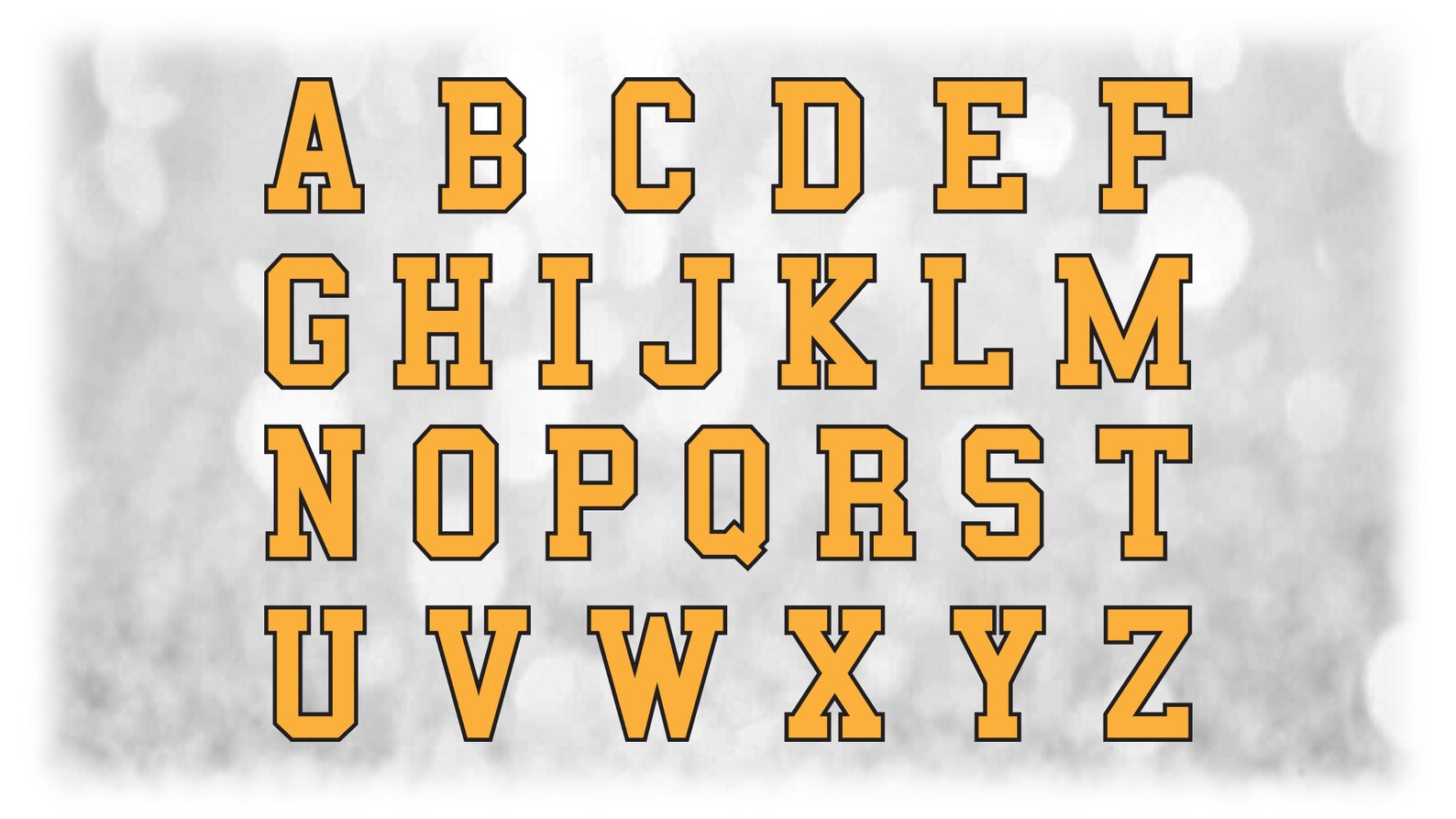 Sports Clipart: Alphabet Letter Templates Grouped on Single - Etsy