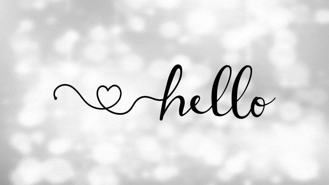 Words Clipart: Simple, Easy Single Black Word "hello" in Fancy Script ...