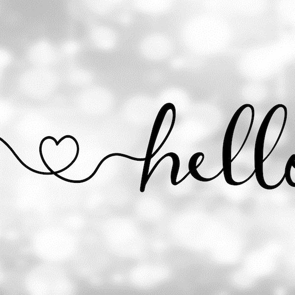 Hello Script Svg - Etsy