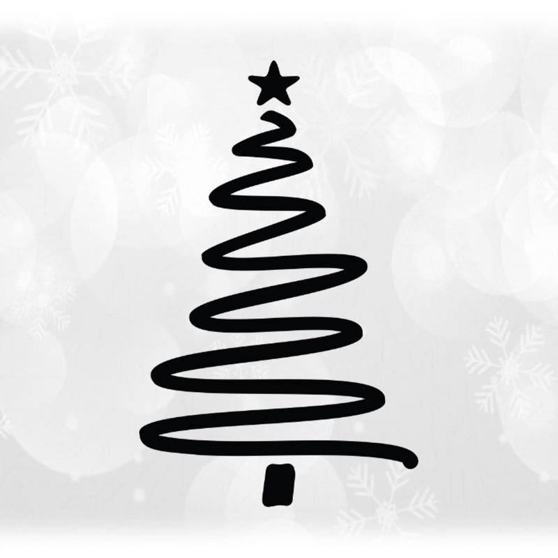Squiggle Christmas Tree - Etsy