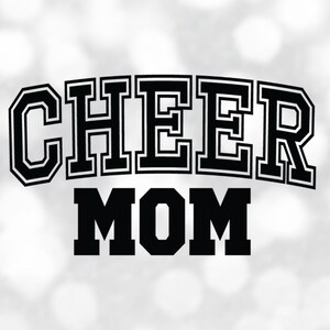 Sports Clipart: Black Arched Word "cheer" in Varsity Outline and Word ...