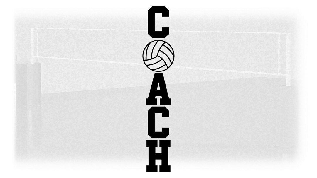 Sports Clipart: Black Vertical Word coach in College Block Type With ...