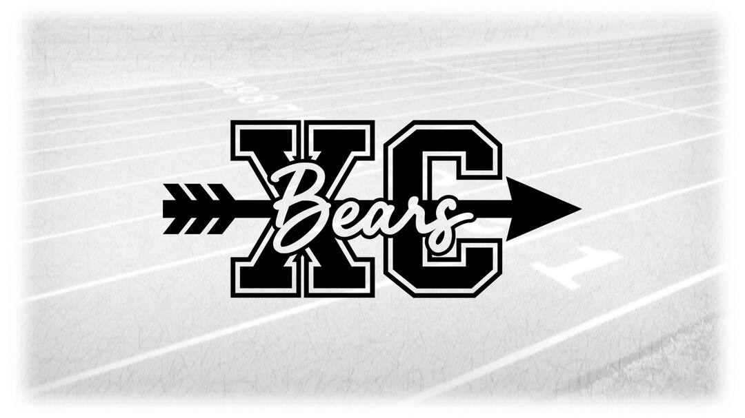 Sports Clipart: Thick Black Varsity Letters "xc" With Arrow for Cross ...