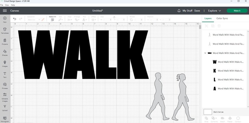 Sports Clipart: Black Word "walk" With Gray Overlay Silhouette of Male ...