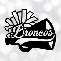 Broncos Mascot PNG, Cheer Bow PNG, School Spirit Team Pride Shirt ...