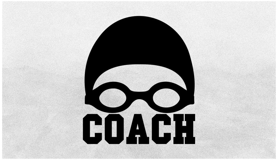 Sports Clipart: Black Swim Cap and Goggles With Bold College Varsity ...
