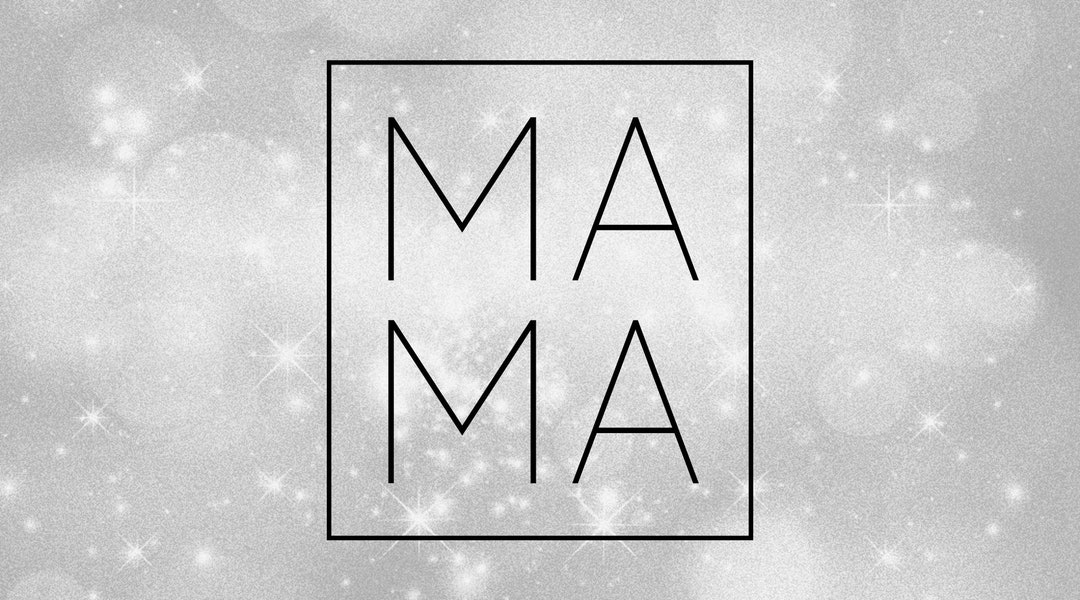 Family Clipart - Moms: Simple Elegant Word "mama" in Minimalist Bold ...